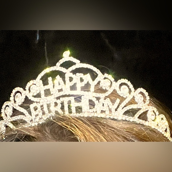 Accessories | Tiara Happy Birthday Princess Crown W White Crystals ...